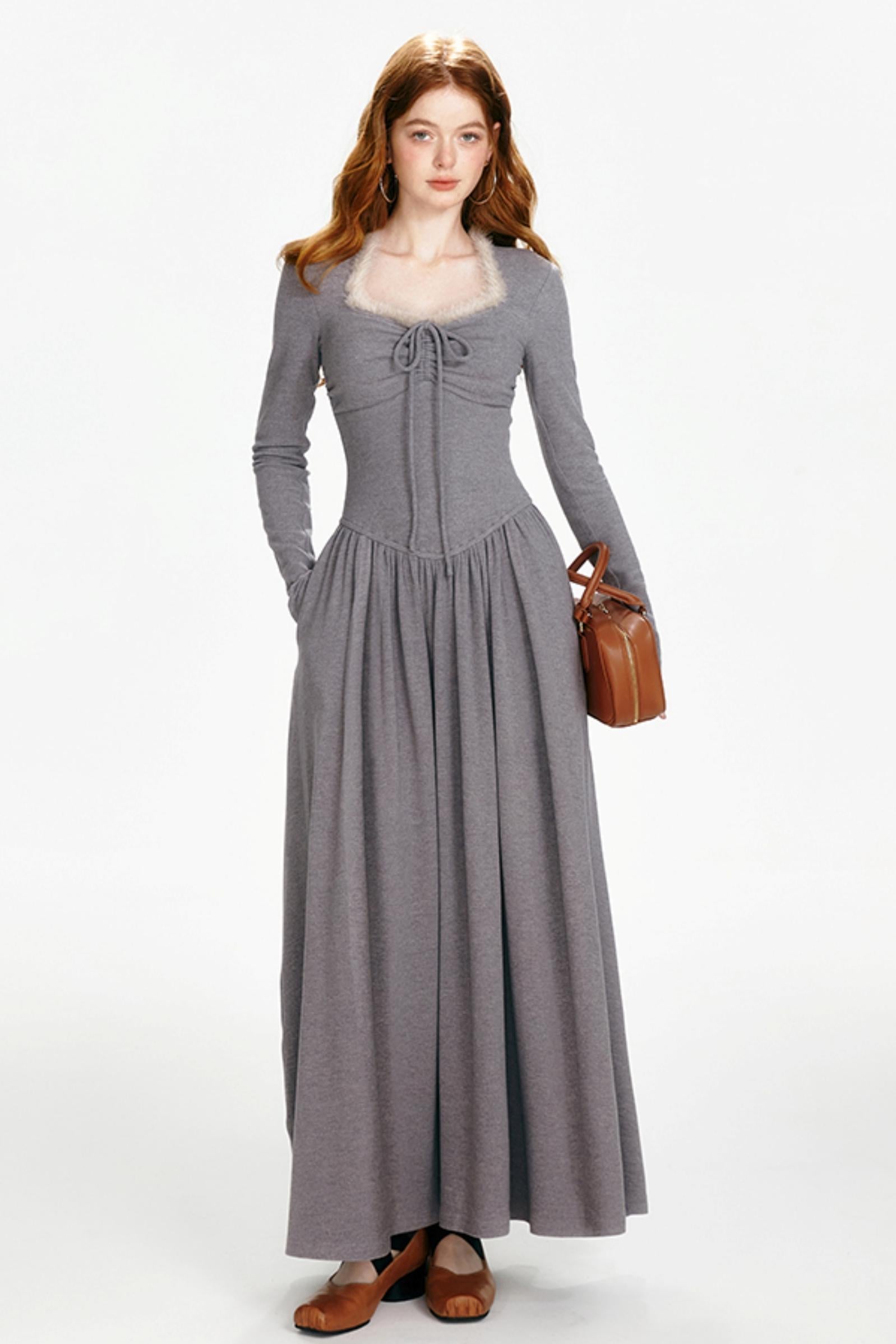 French Mink Maxi Dress – BellaModa
