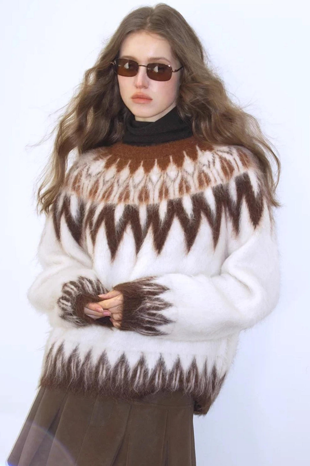 Caramel Camello Fair Isle Sweater – BellaModa