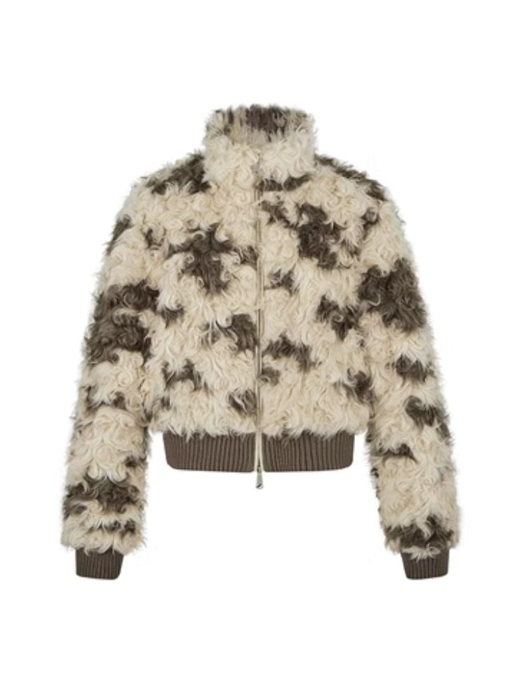 Rose Curly Eco Fur Coat – BellaModa