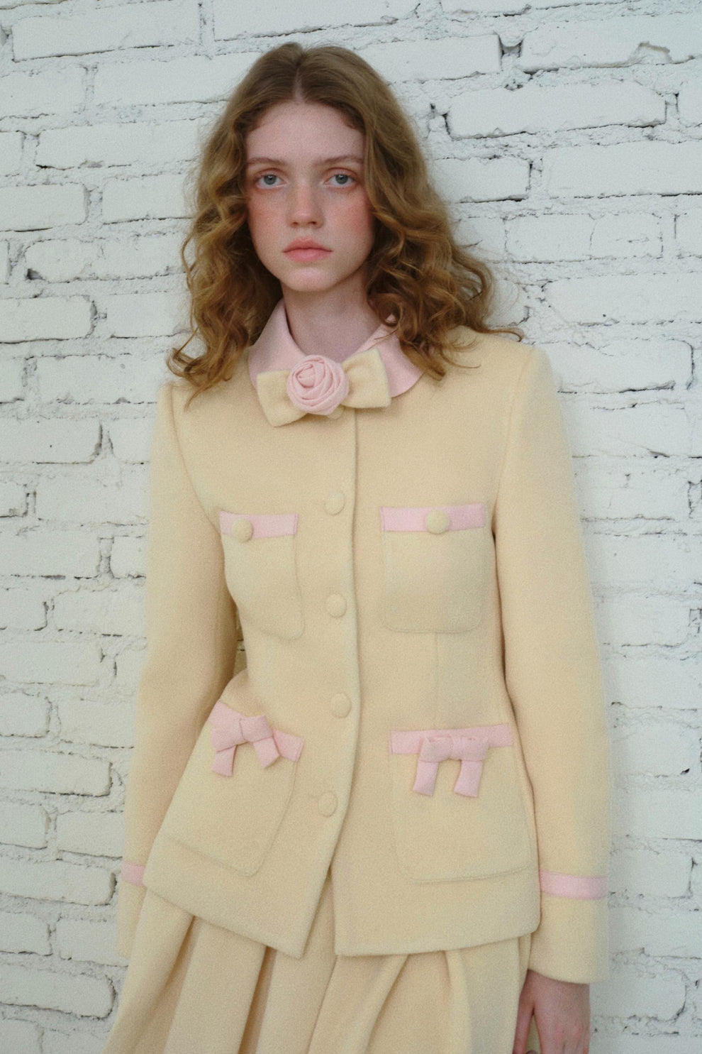 Rose Bow Tweed Top And Skirt Set-Up – BellaModa