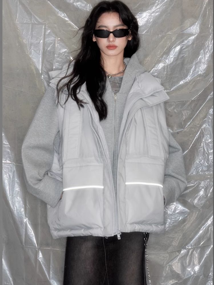 Loose Box Oversized Down Vest – BellaModa