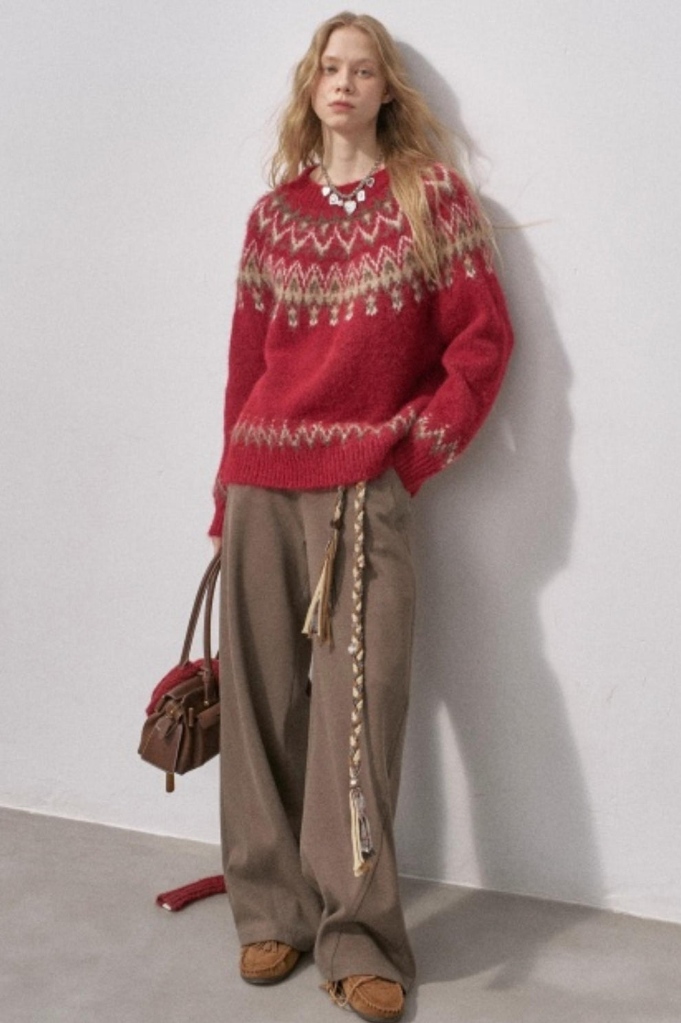 Fair Isle Knit Sweater – BellaModa