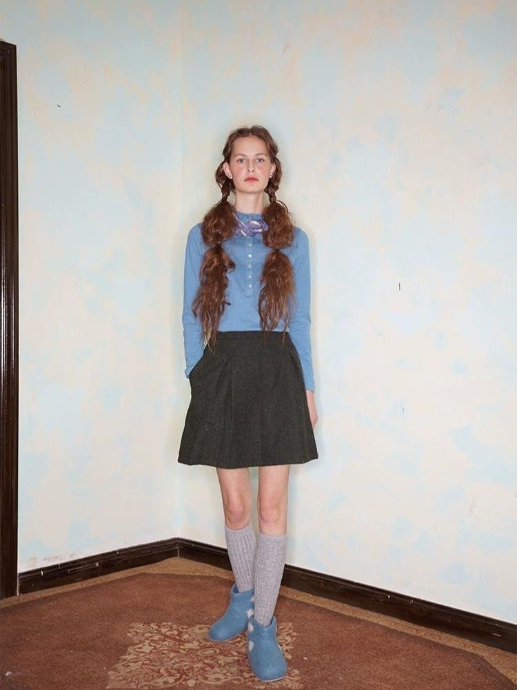 Semi-High Neck Bottom Shirt – BellaModa