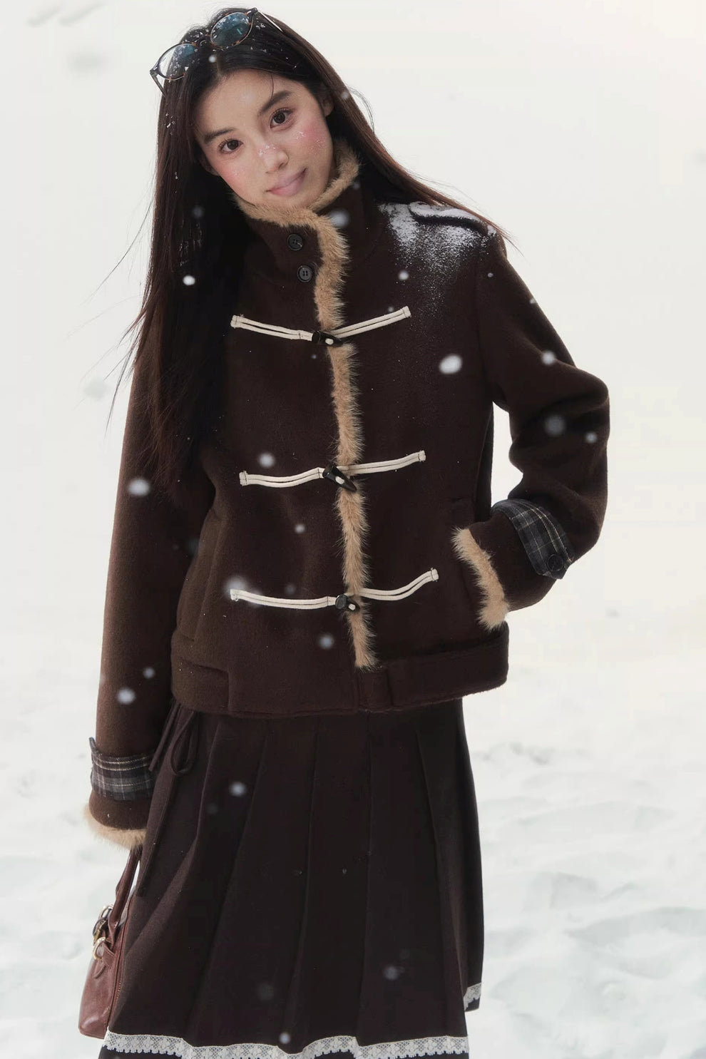 Retro Oak Brown Woolen Jacket – BellaModa