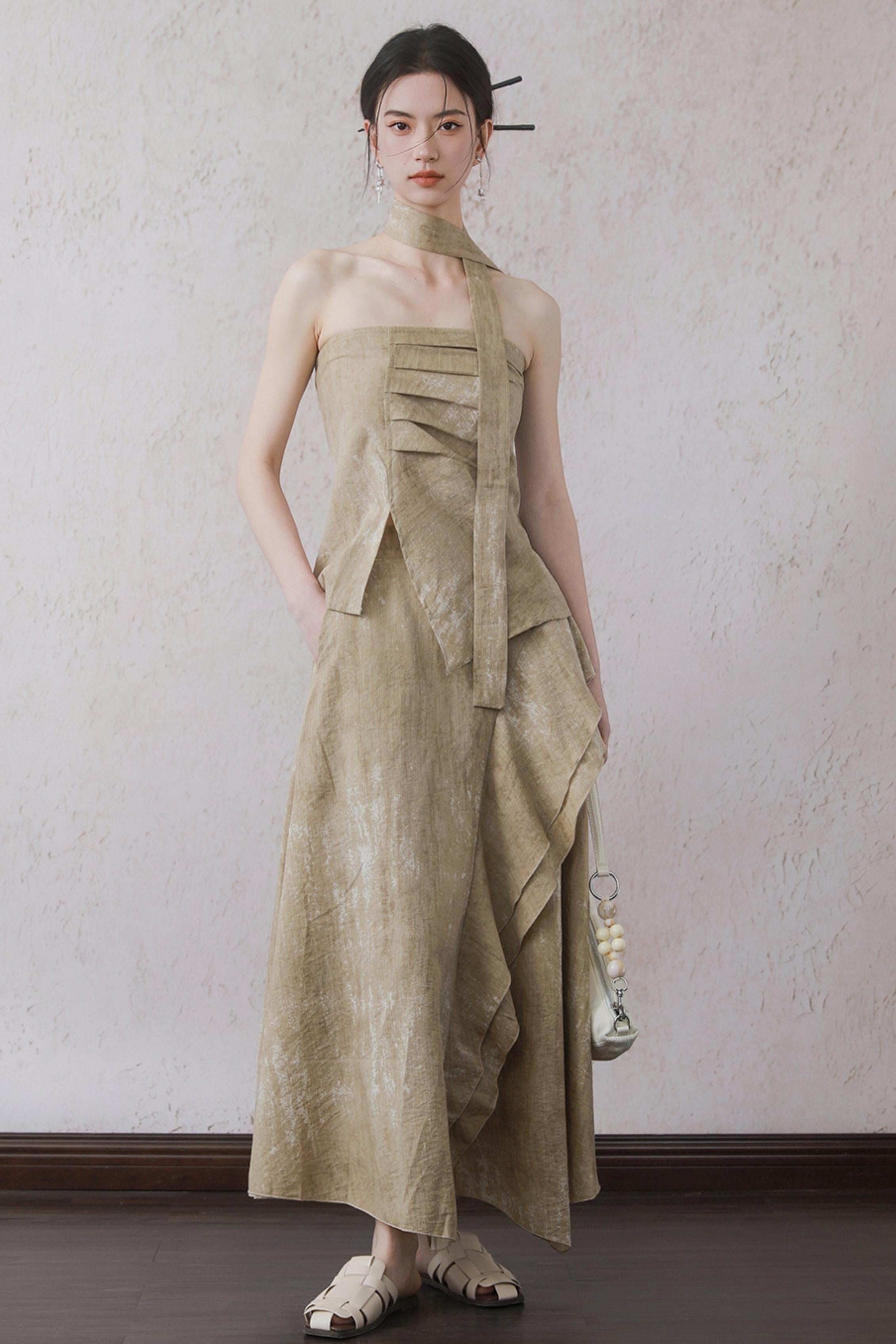 Oat-Dyed Lotus Leaf Ribbon Set – BellaModa