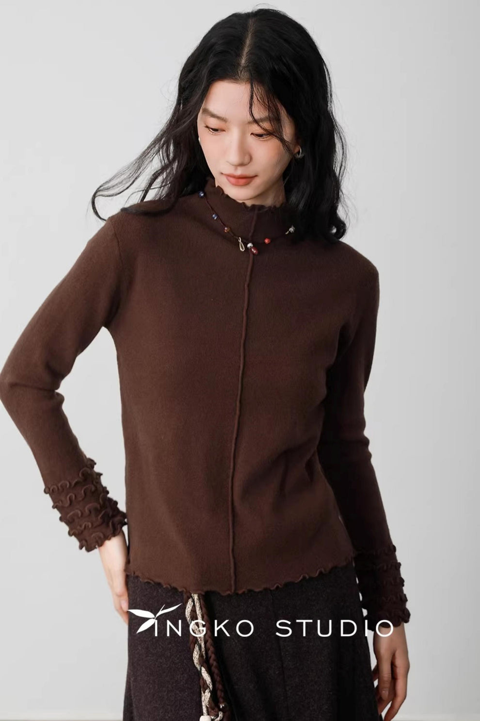 Caramel Latte Wave Sweater – BellaModa
