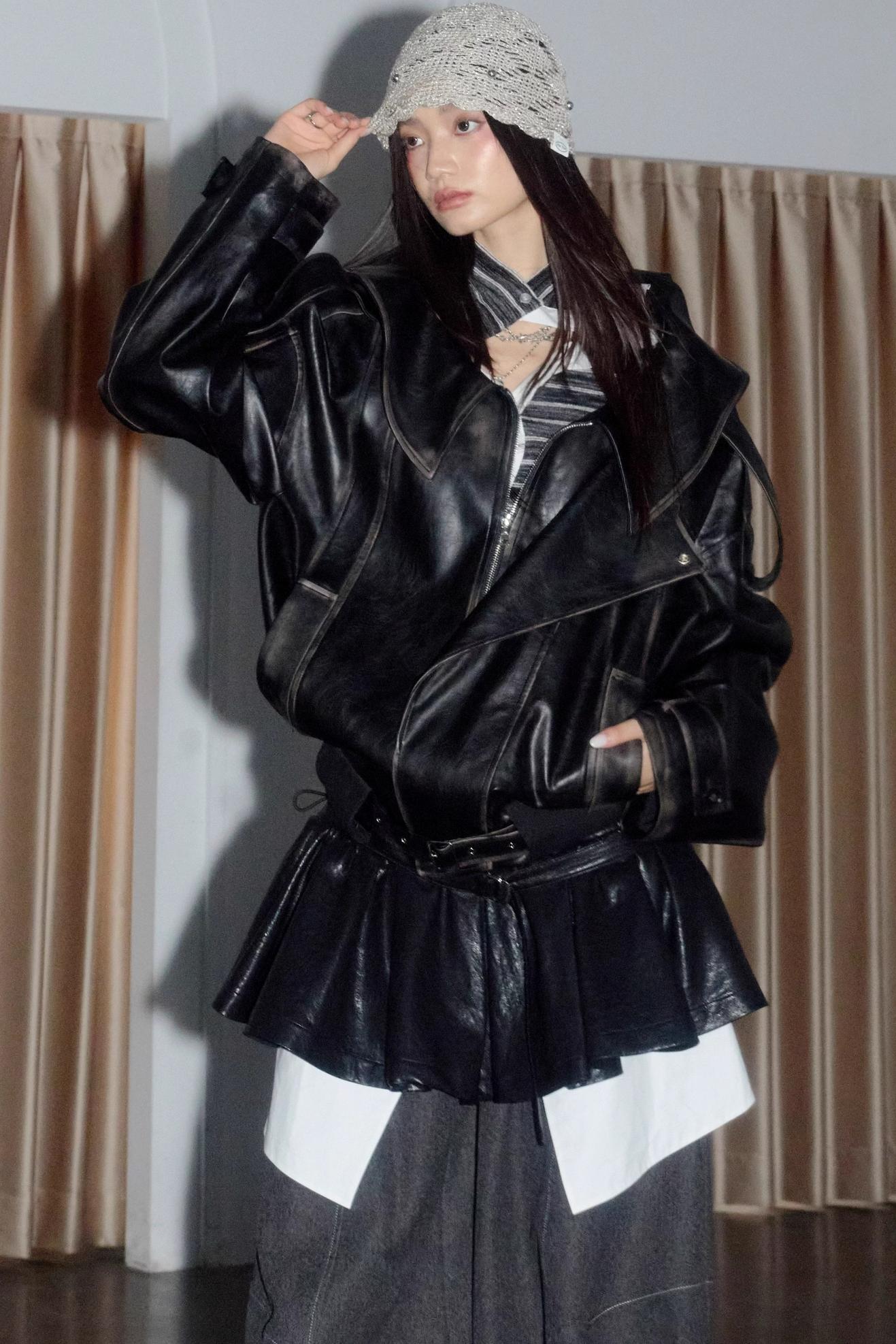 Dark Romantic Leather Jacket – BellaModa