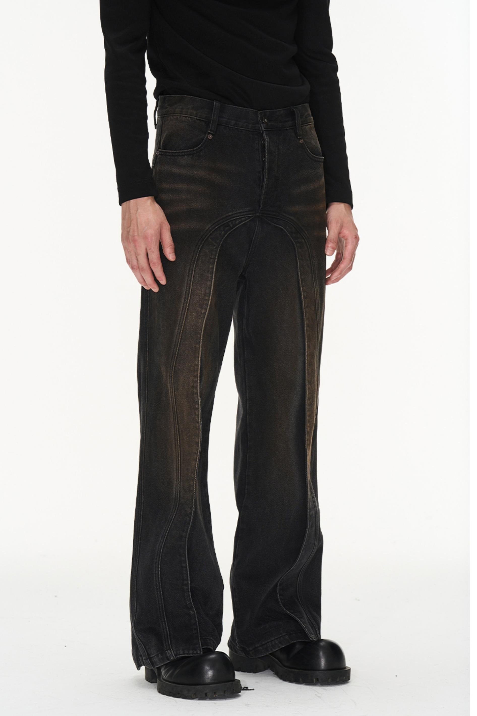 Aged Denim Trousers – BellaModa