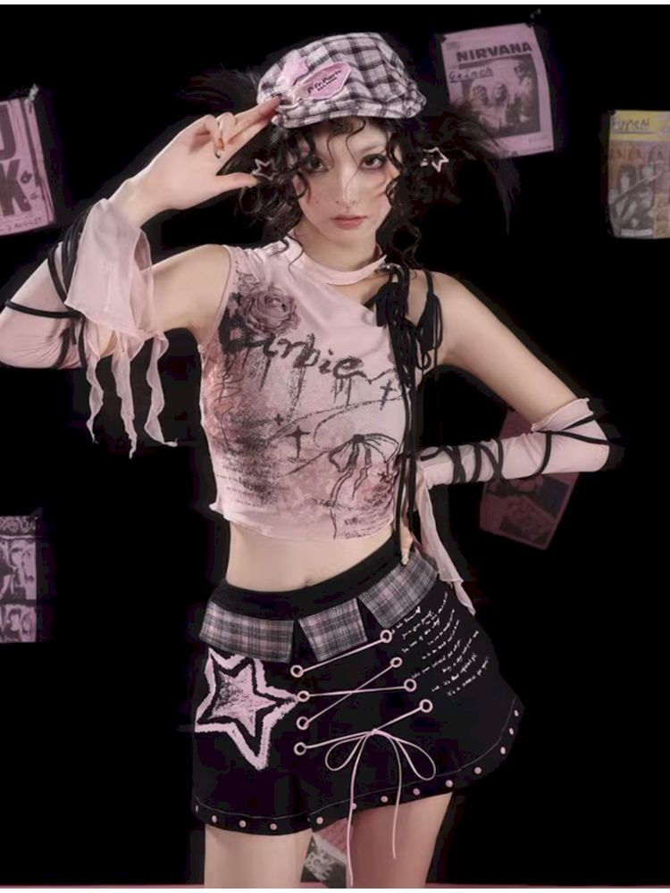 Rose Print Design Cutout Neck Tank – BellaModa