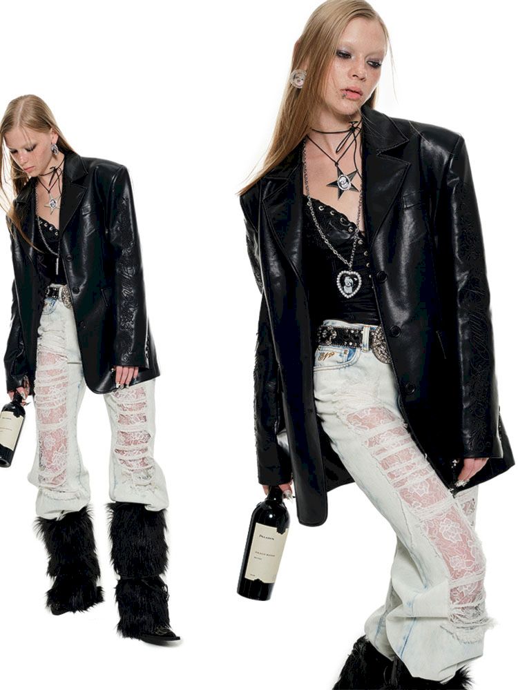 Broken Lace Jeans – BellaModa