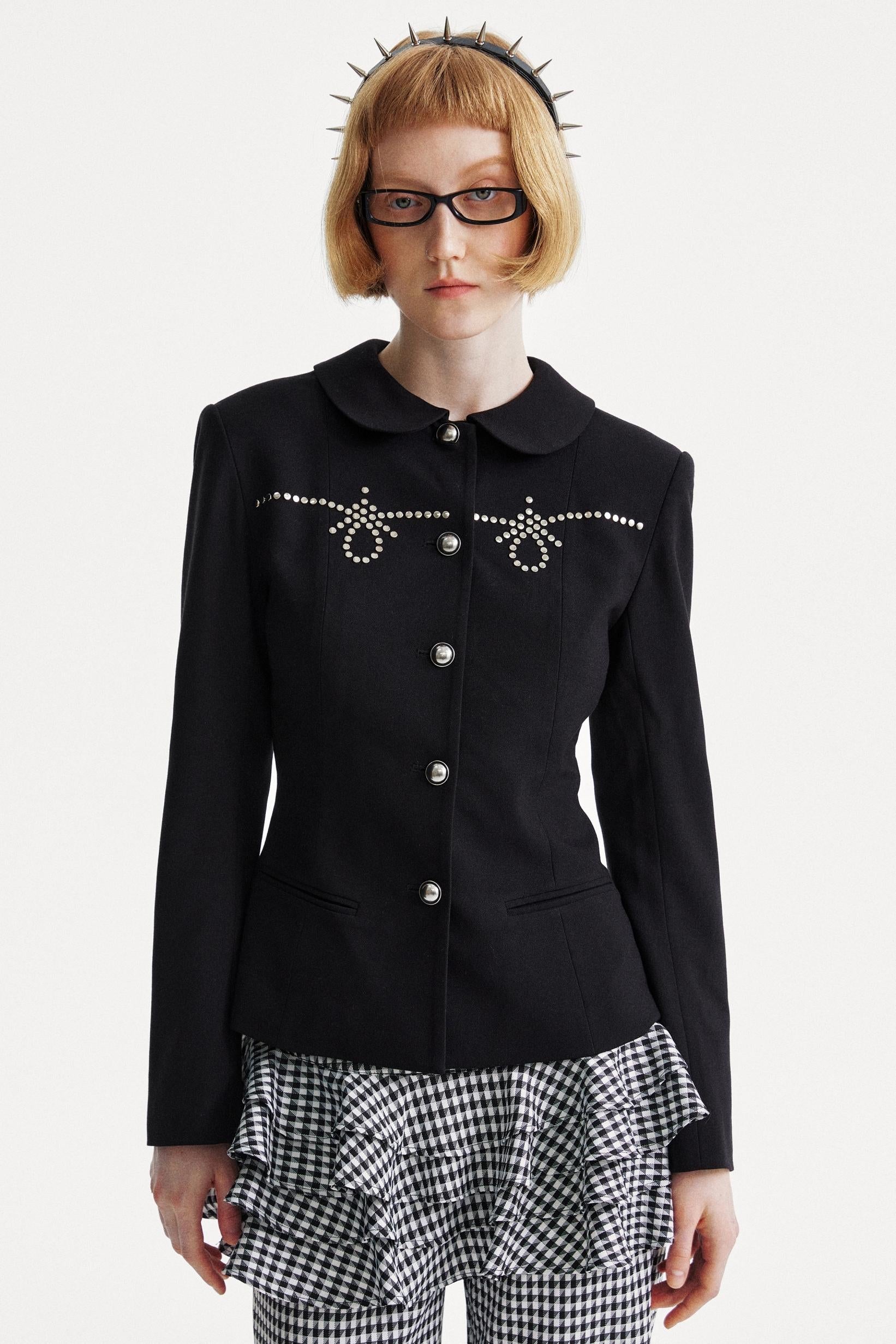 Rhinestone Punk Blazer – BellaModa