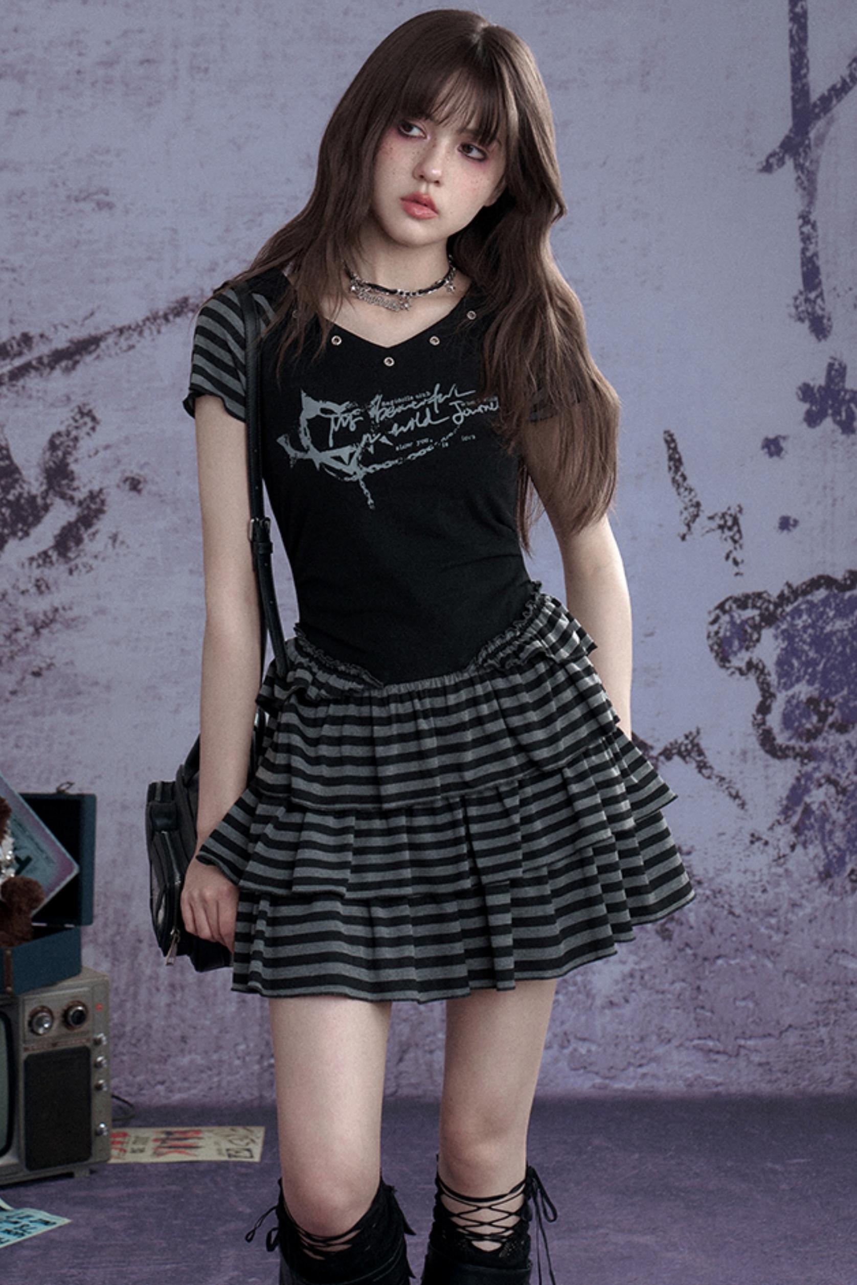 Y2K Punk Hooded Dress – BellaModa