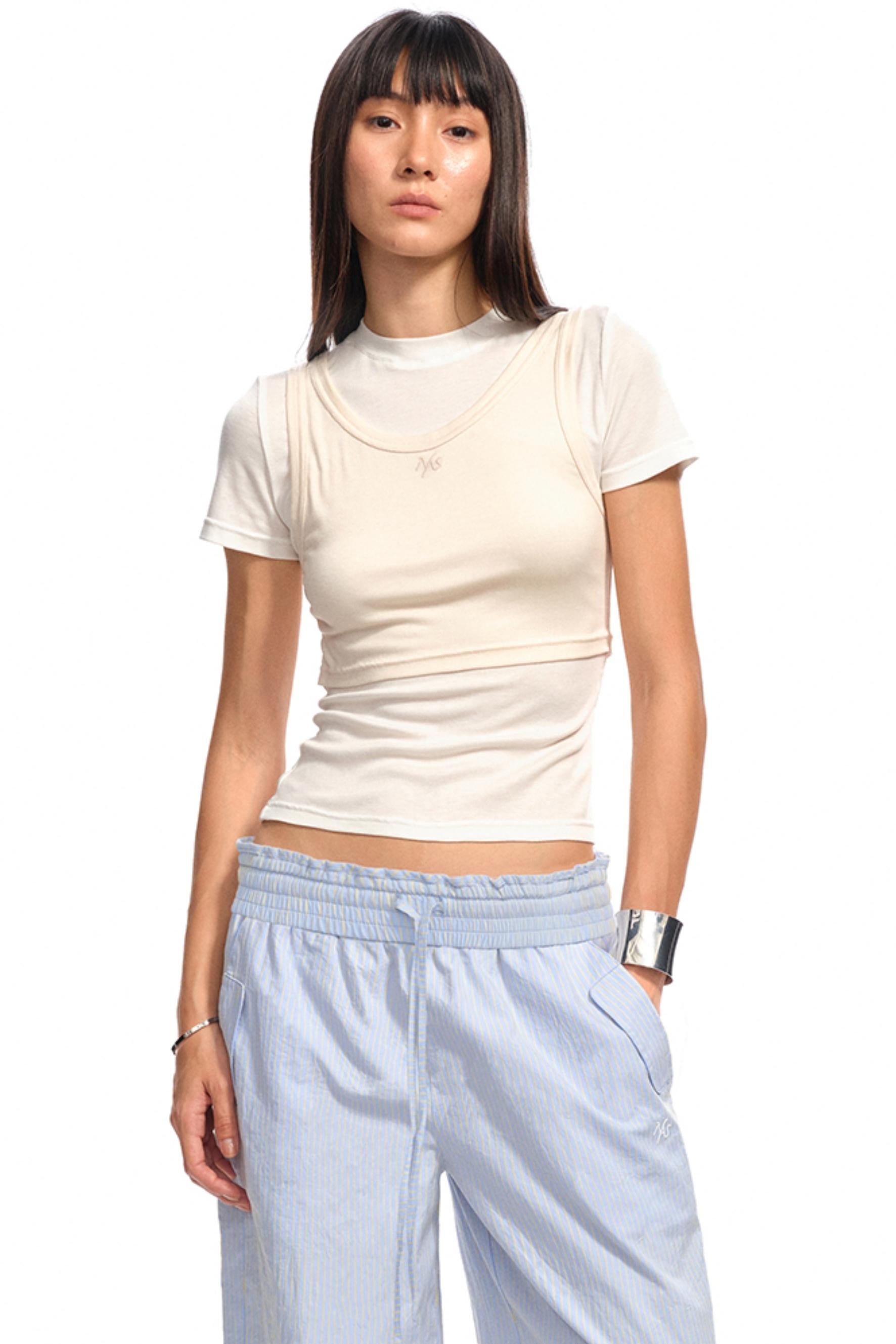 Slim Block Tee – BellaModa
