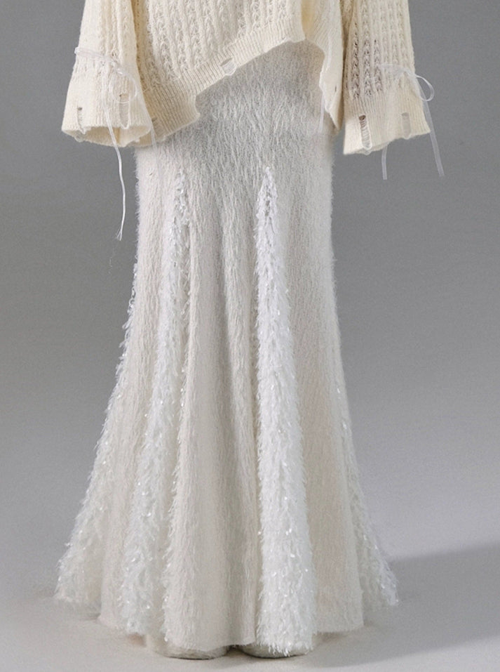 Feather Slim Mermaid Skirt – BellaModa